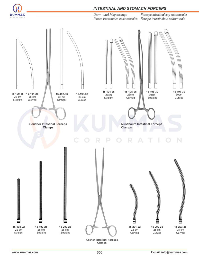 KUMMAS Corporation - Intestinal & Stomach Forceps